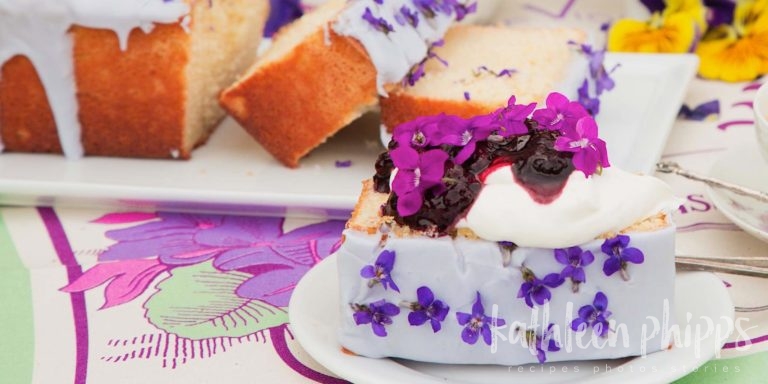Violet Lemon Loaf Cake | Kathleen Phipps