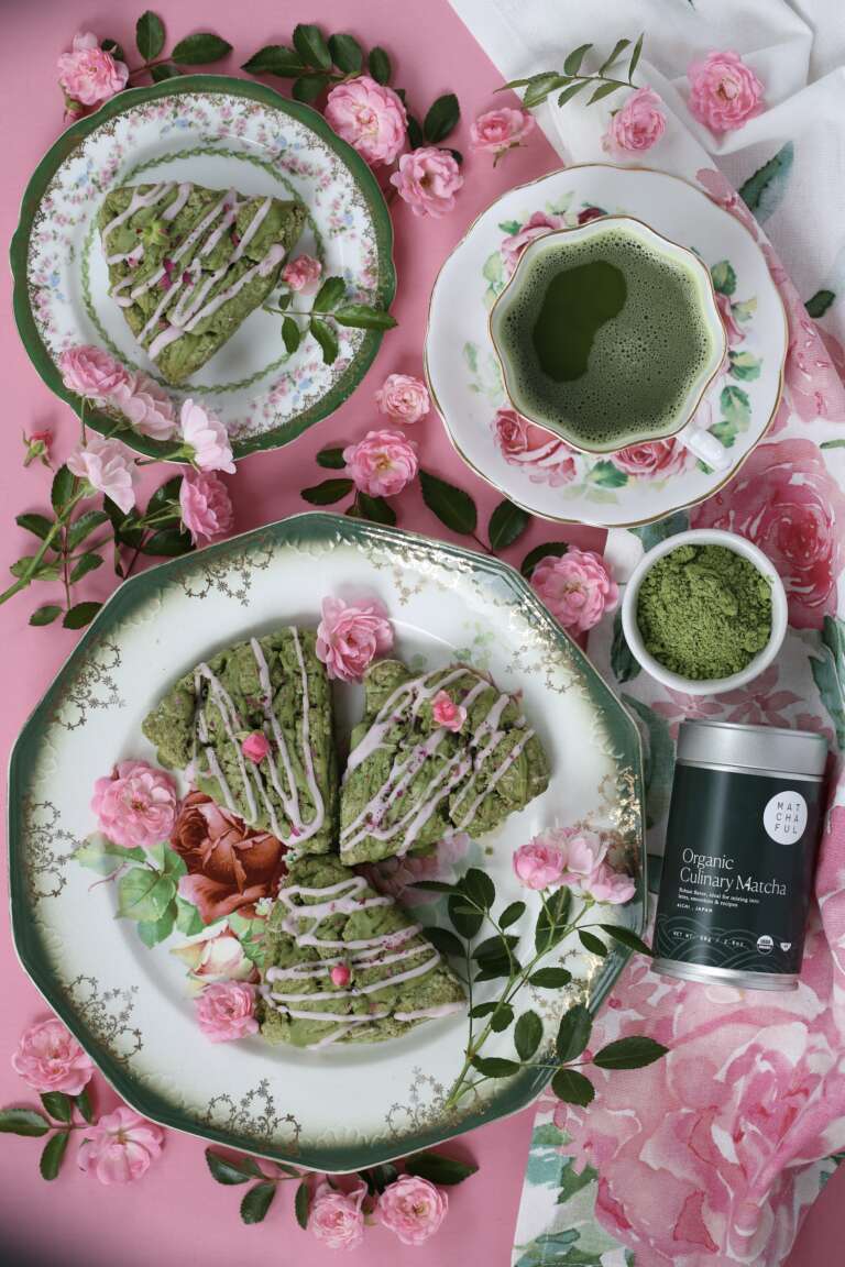Matcha Rose Scones | Kathleen Phipps